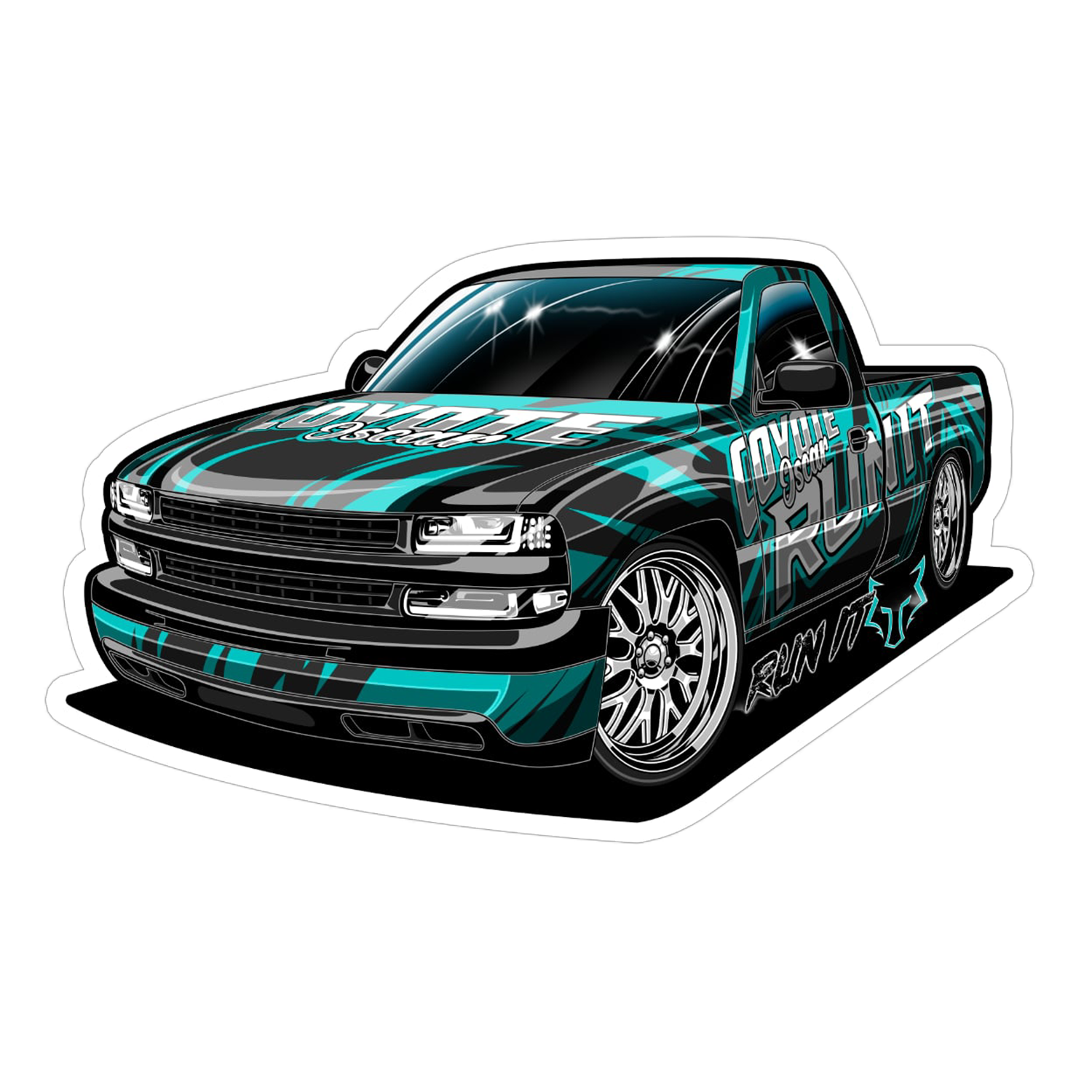 LA TIFFANY TRUCK DECAL – Coyote Oscar